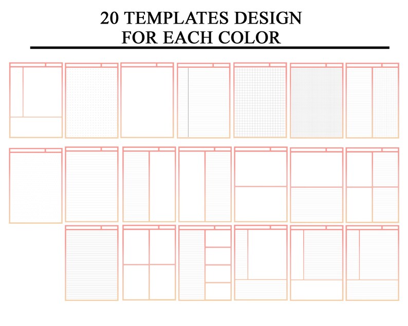 Digital Note Paper Template for Notetaking, Portrait Template, A4 ...