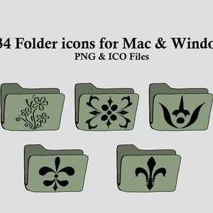 34 Hand Drawn Desktop Icon Set I Folder Icons for Mac + Windows I ...