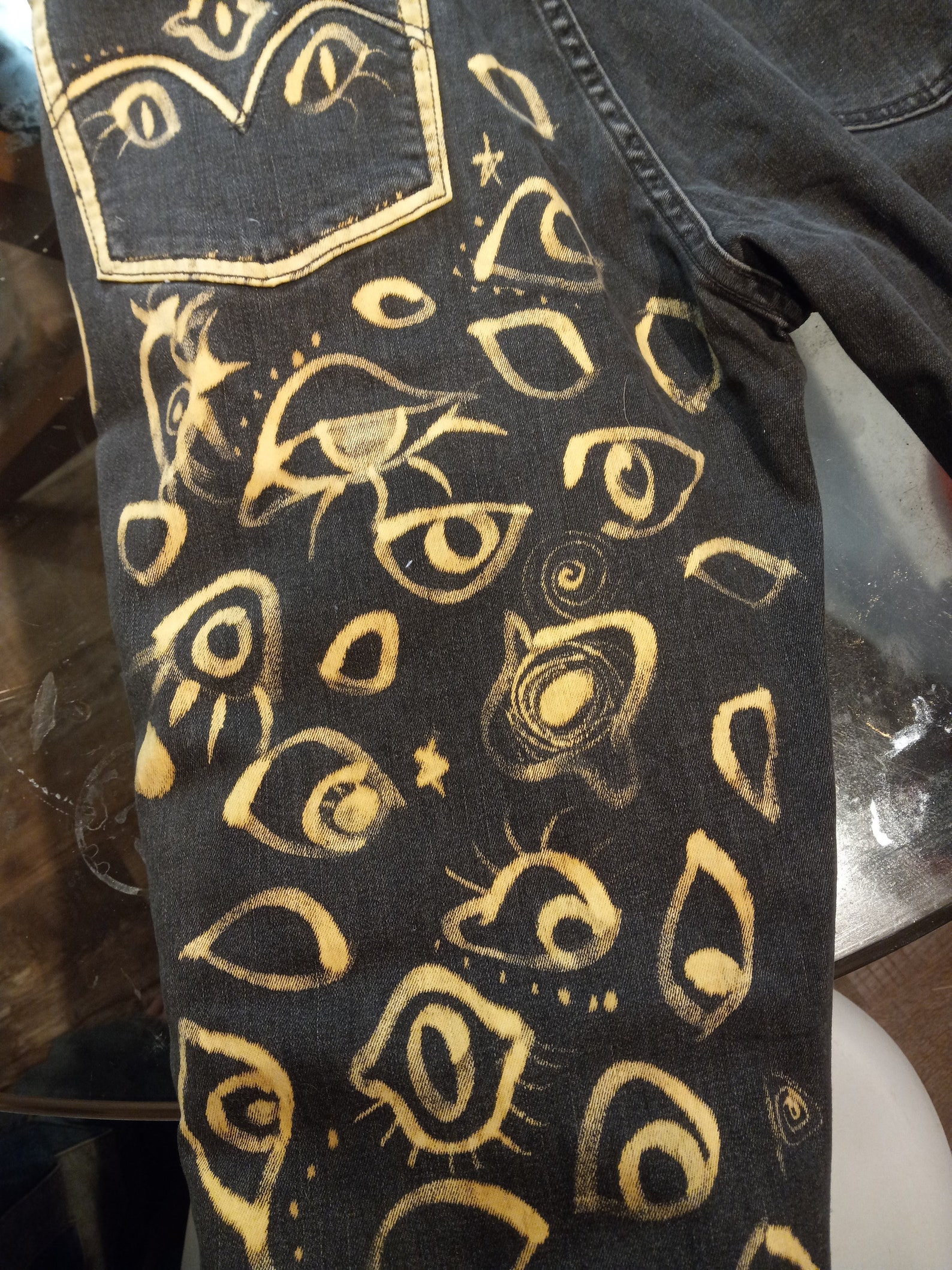 Upcycled Hand Bleached Pants - Etsy