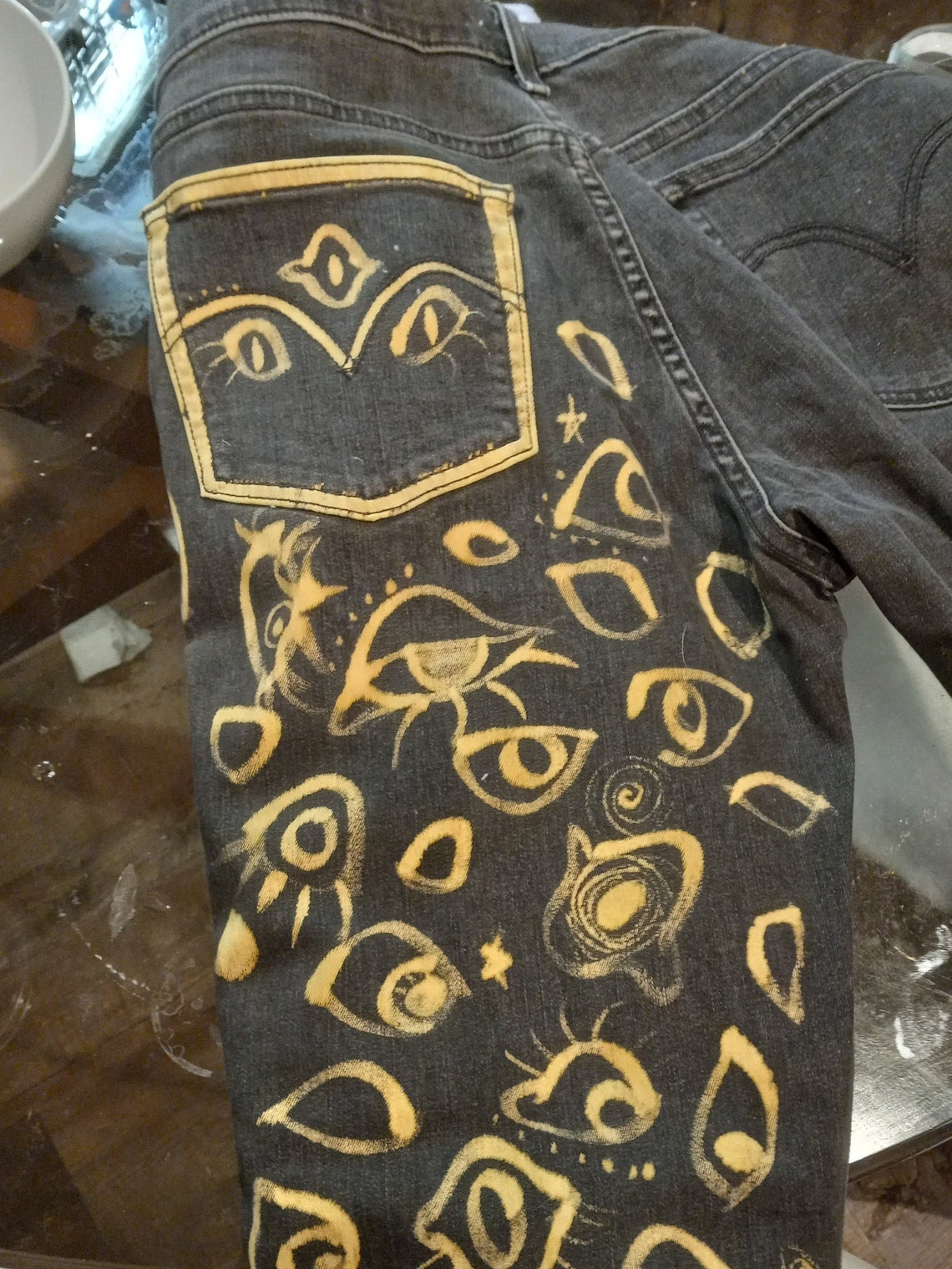Upcycled Hand Bleached Pants - Etsy