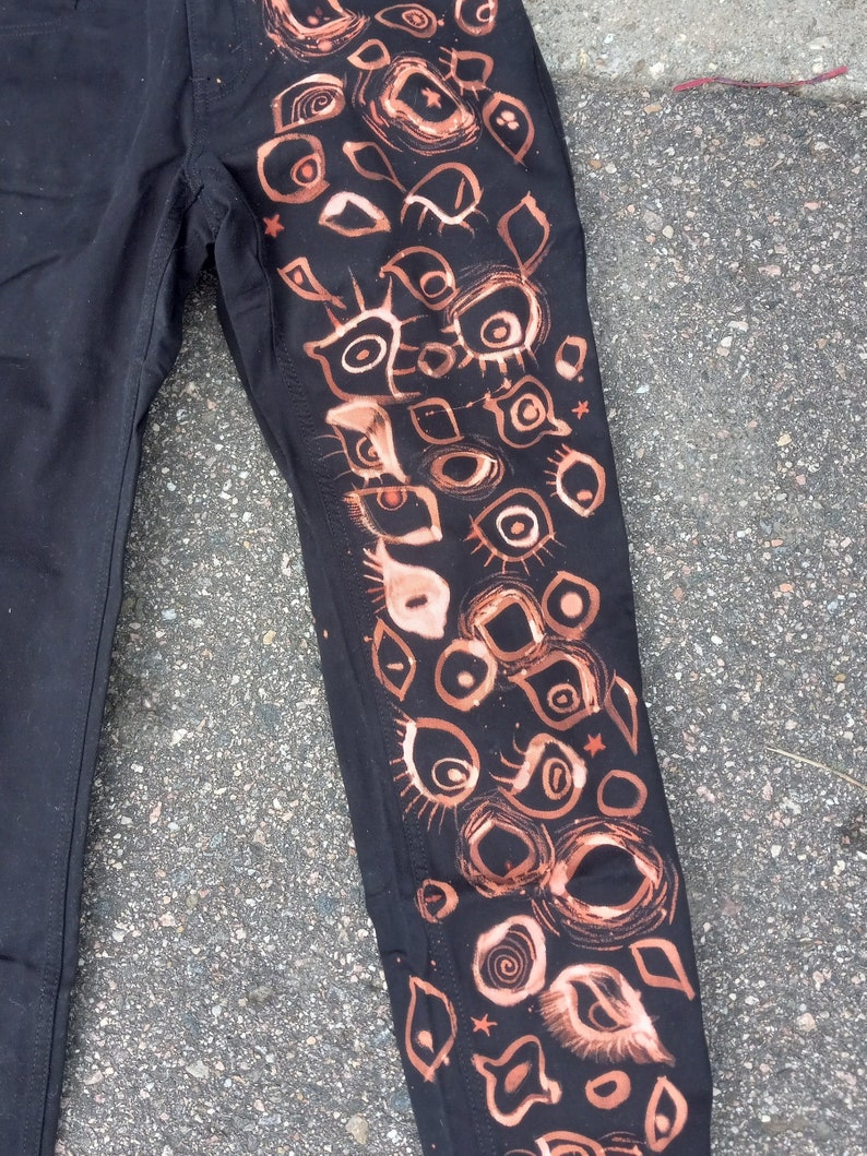 Upcycled Hand Bleached Pants - Etsy