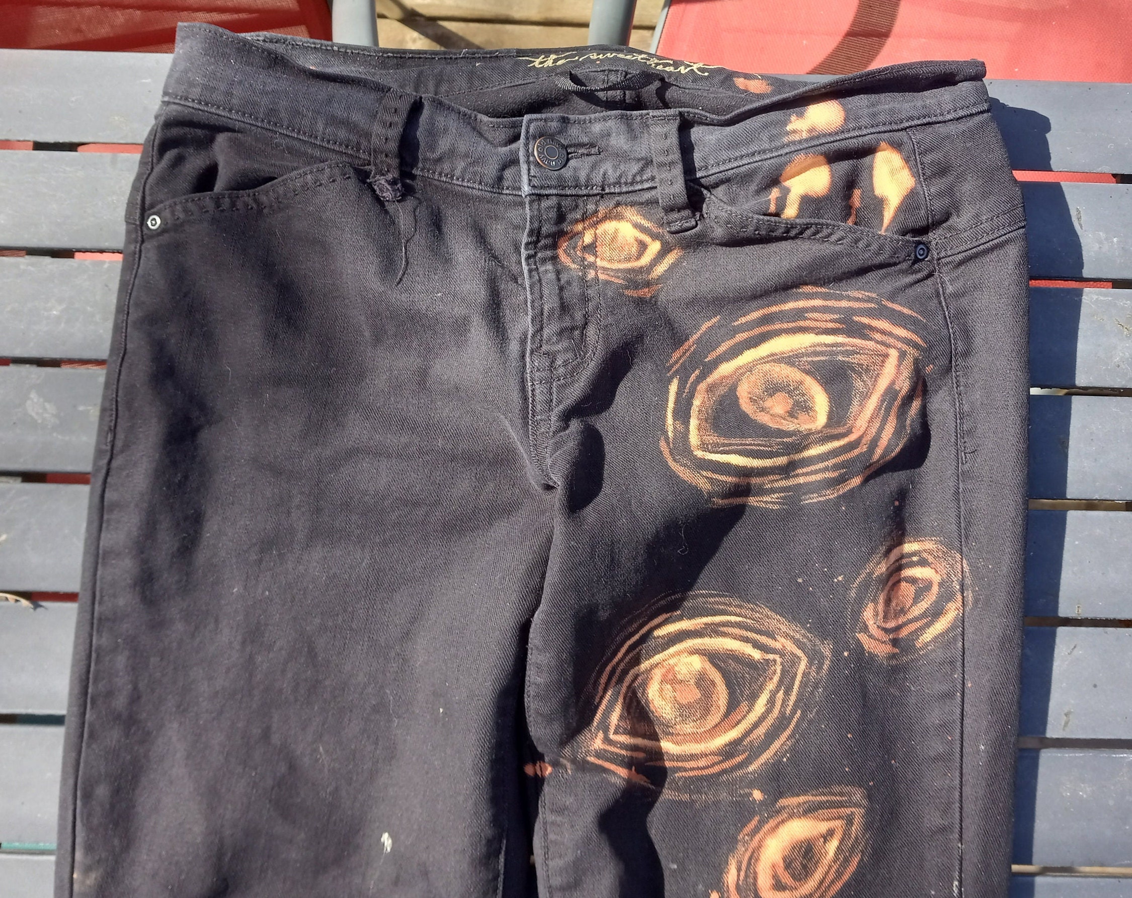 Upcycled Hand Bleached Pants - Etsy