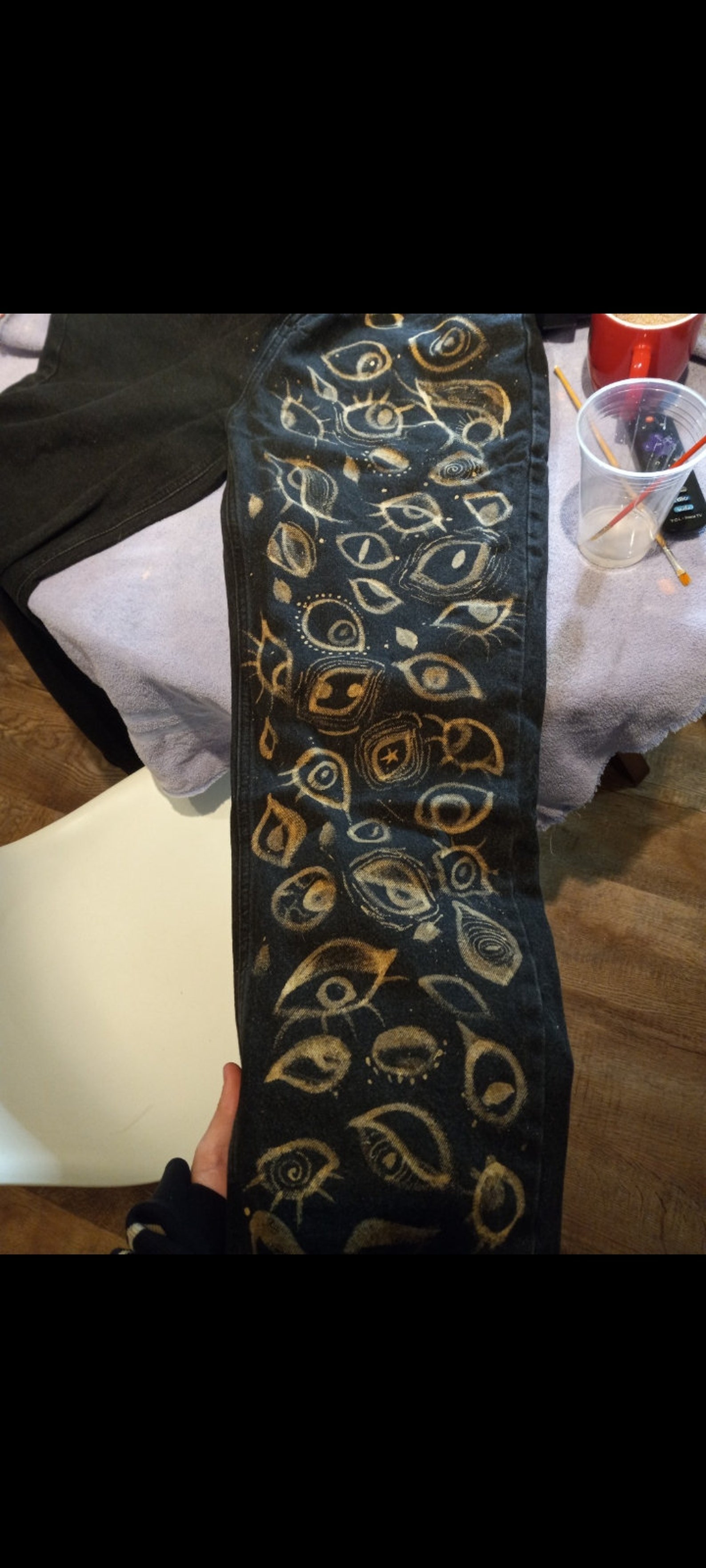 Upcycled Hand Bleached Pants - Etsy