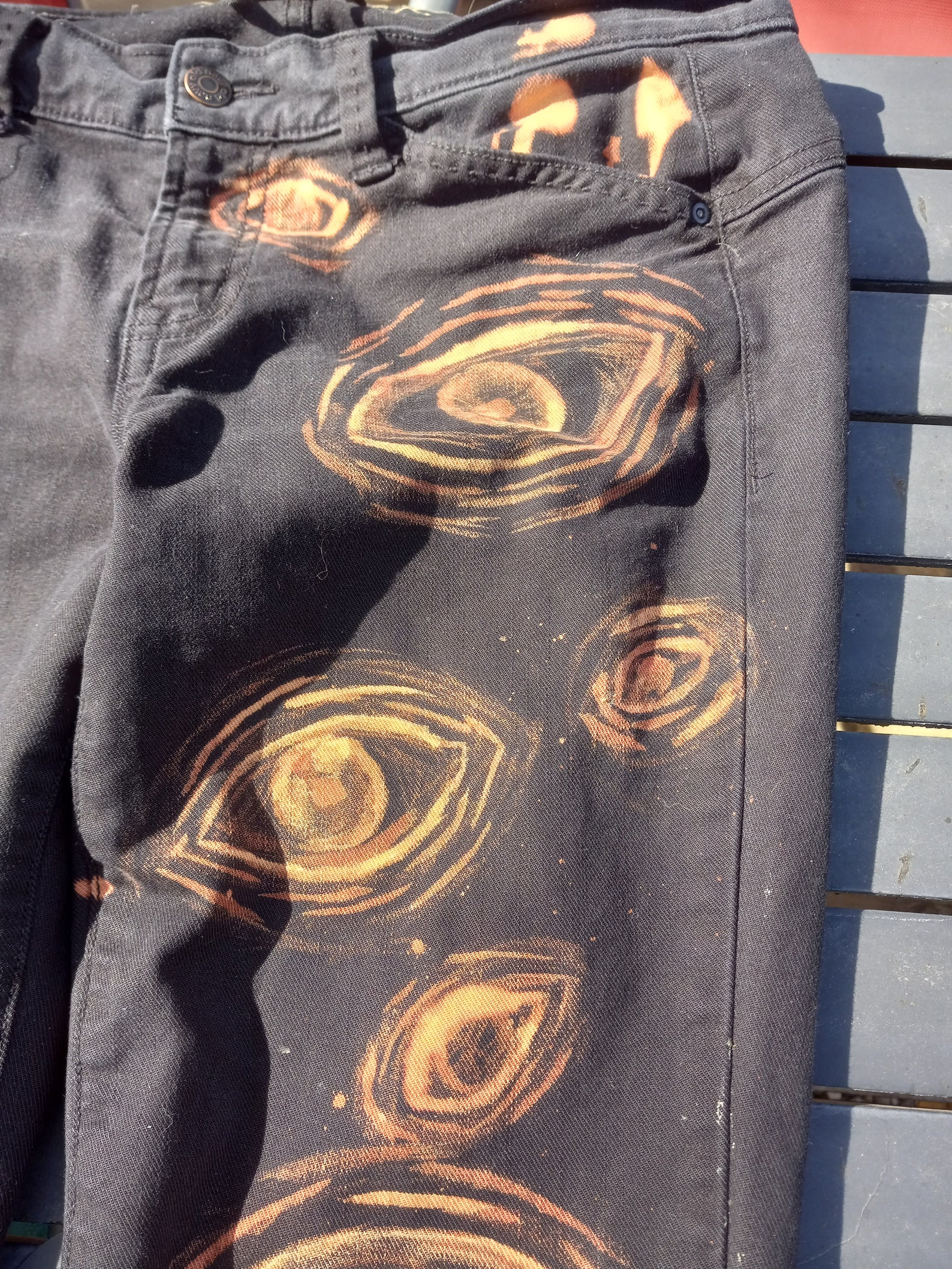 Upcycled Hand Bleached Pants - Etsy