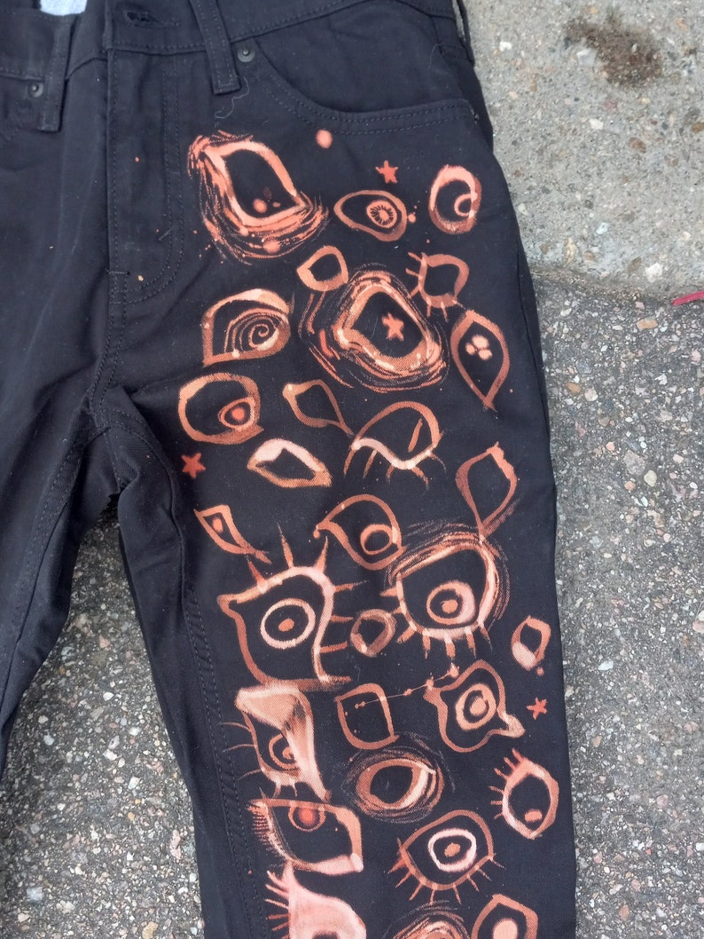 Upcycled Hand Bleached Pants - Etsy