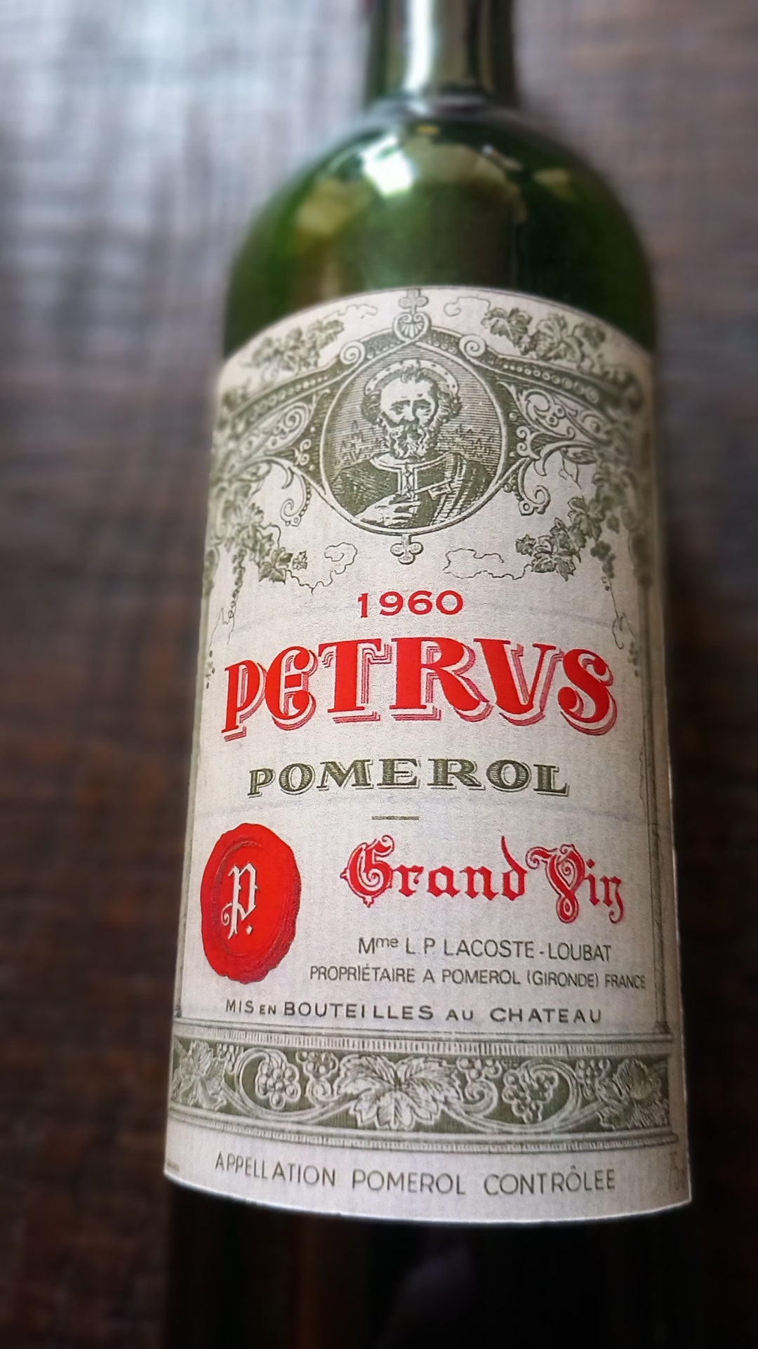 Bottle empty Chateau Petrus 1960 - Etsy