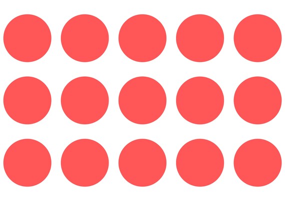 2-inch Round Template Stickers Printable red | Etsy