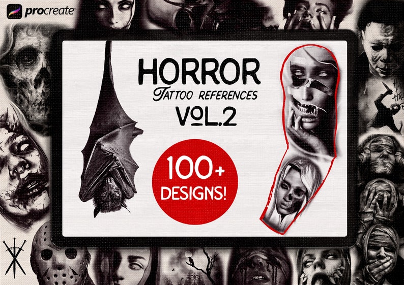 Procreate / Horror Vol.2 100 References Dark Art Xl - Etsy