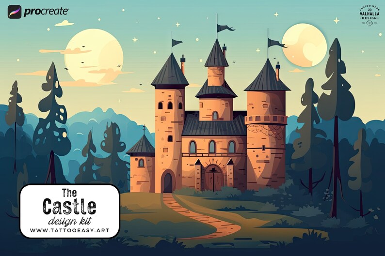 Procreate / Castle Design Kit - Etsy