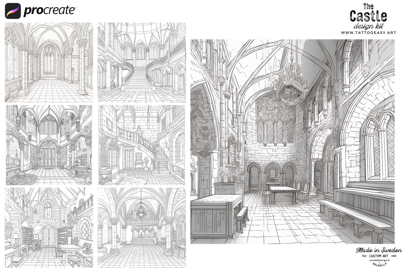 Procreate / Castle Design Kit - Etsy