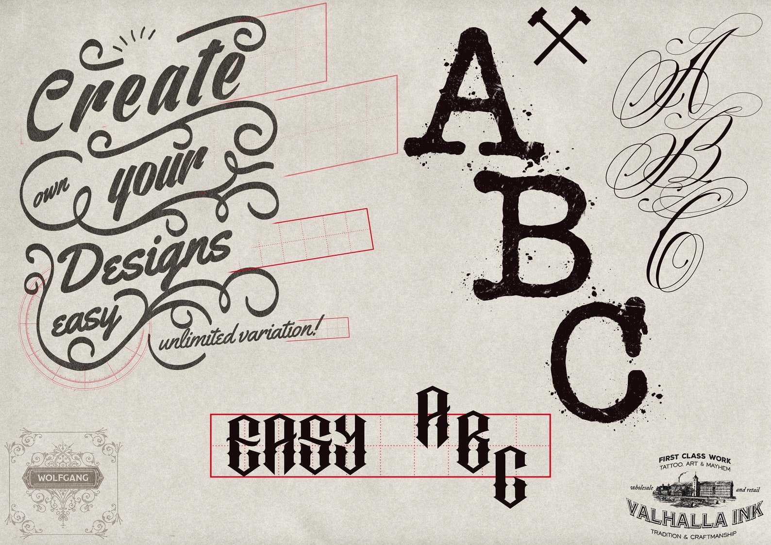 Procreate the Ultimate Text Design Builder Grids Fonts & - Etsy