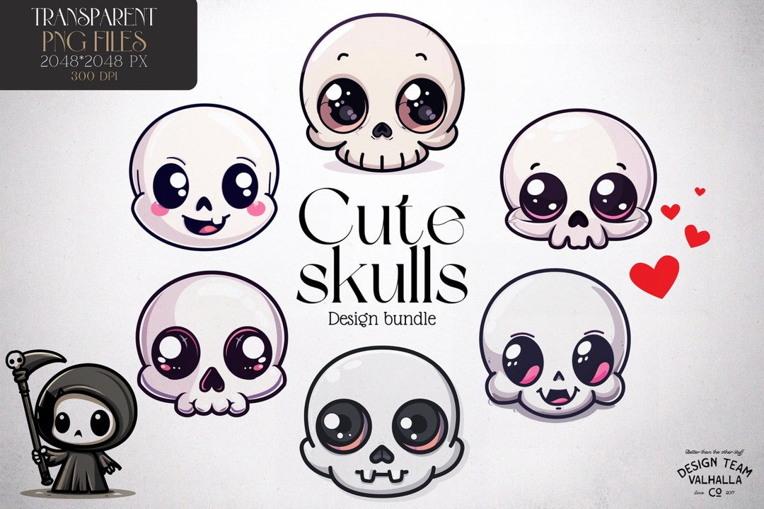 Cute Skulls Design Bundle Pod Friendly Unique Cute Skulls - Etsy