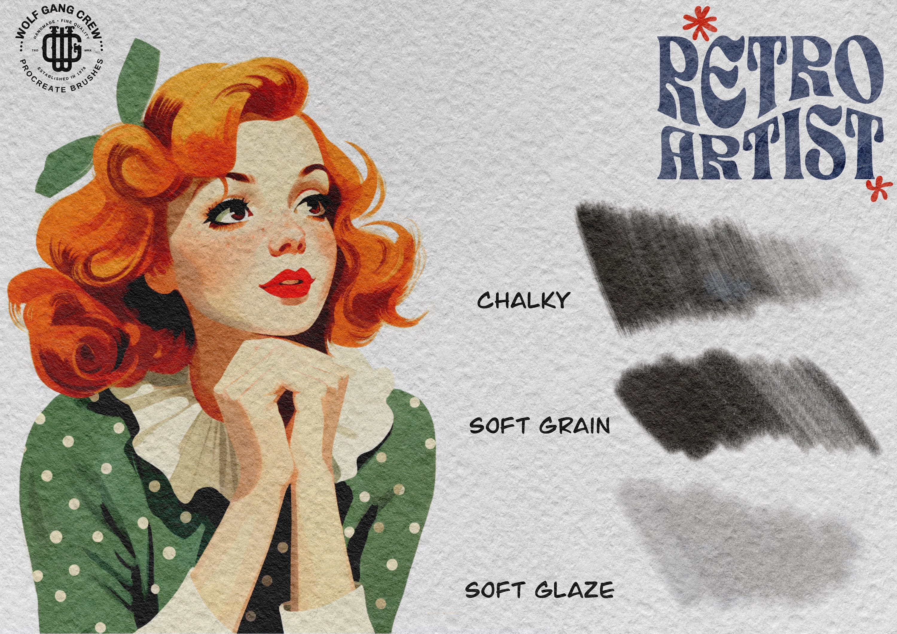 Procreate the Retro Artist Procreate Brush Bundle - Etsy