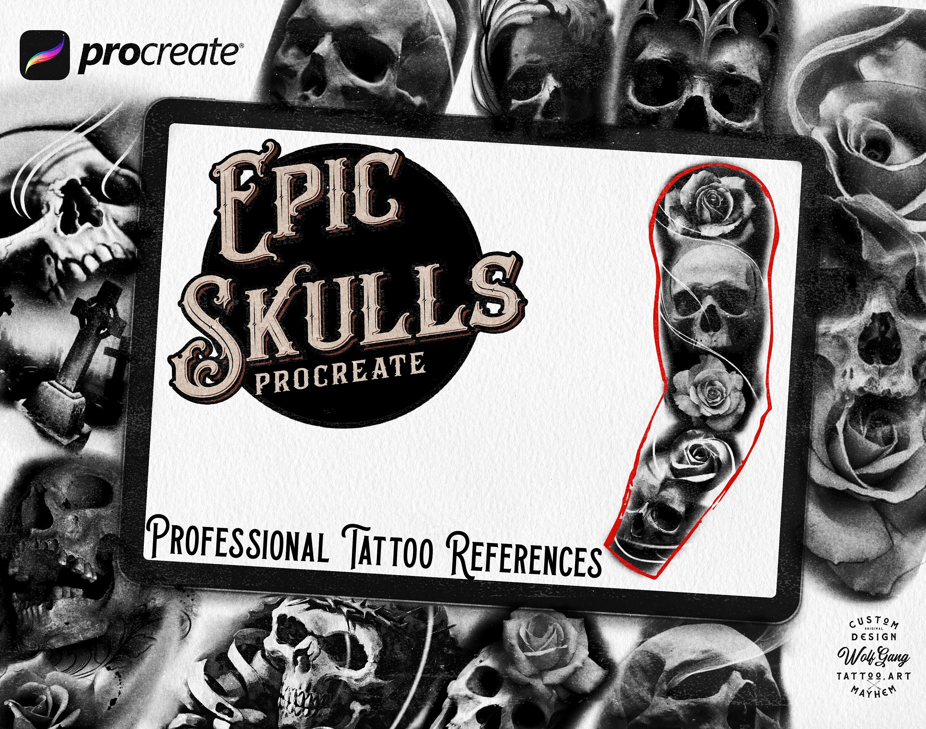 Procreate ~ Epic Skulls ~ Artist’s References - Etsy