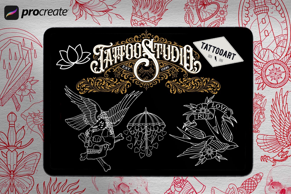 Procreate / the Tattoo Artist Kit - Etsy