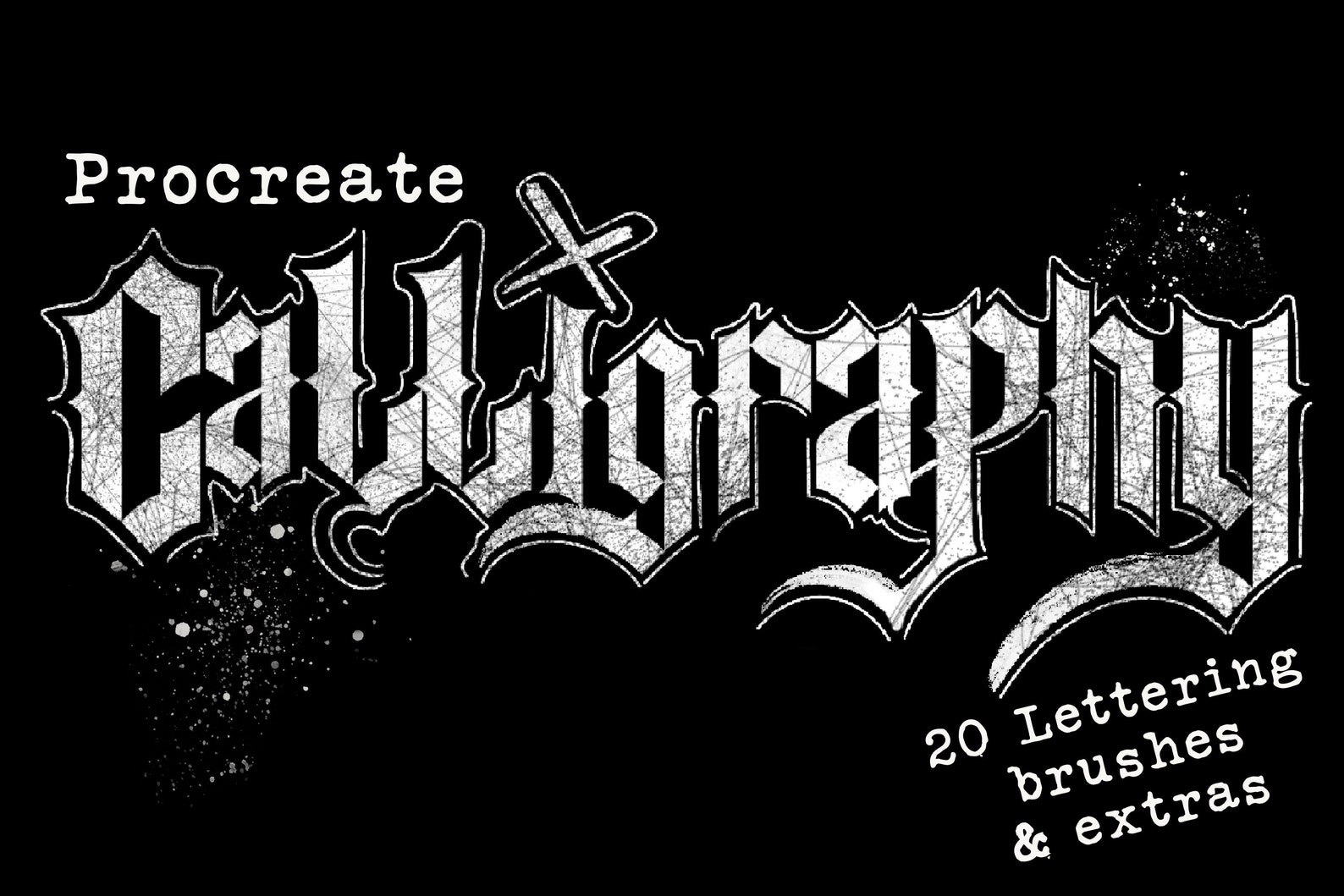 Procreate / Calligraphy Calligram Blackletter Brushes - Etsy