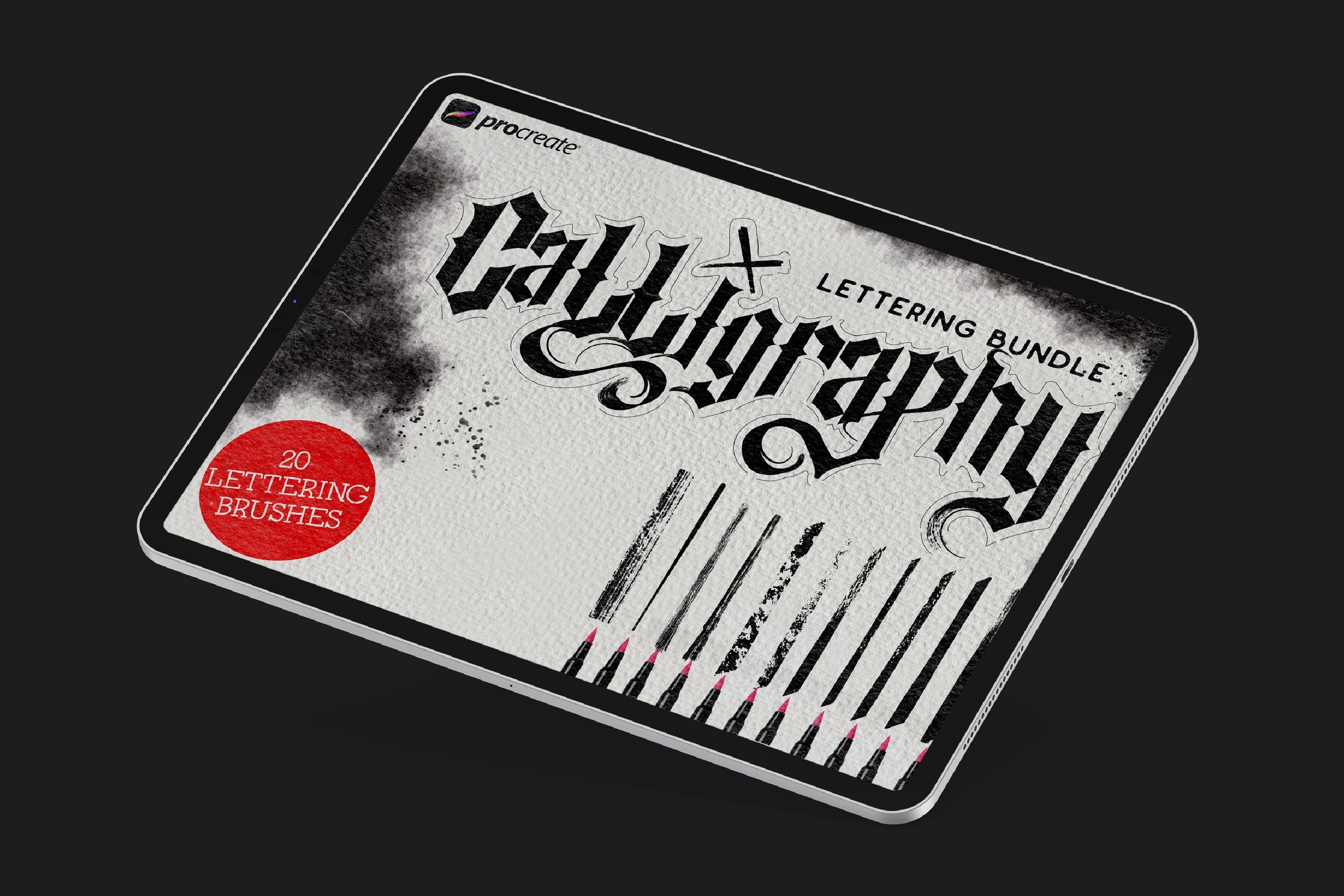 Procreate / Calligraphy Calligram Blackletter Brushes - Etsy