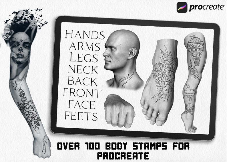 Procreate Body Parts / Tattoo Display - Etsy