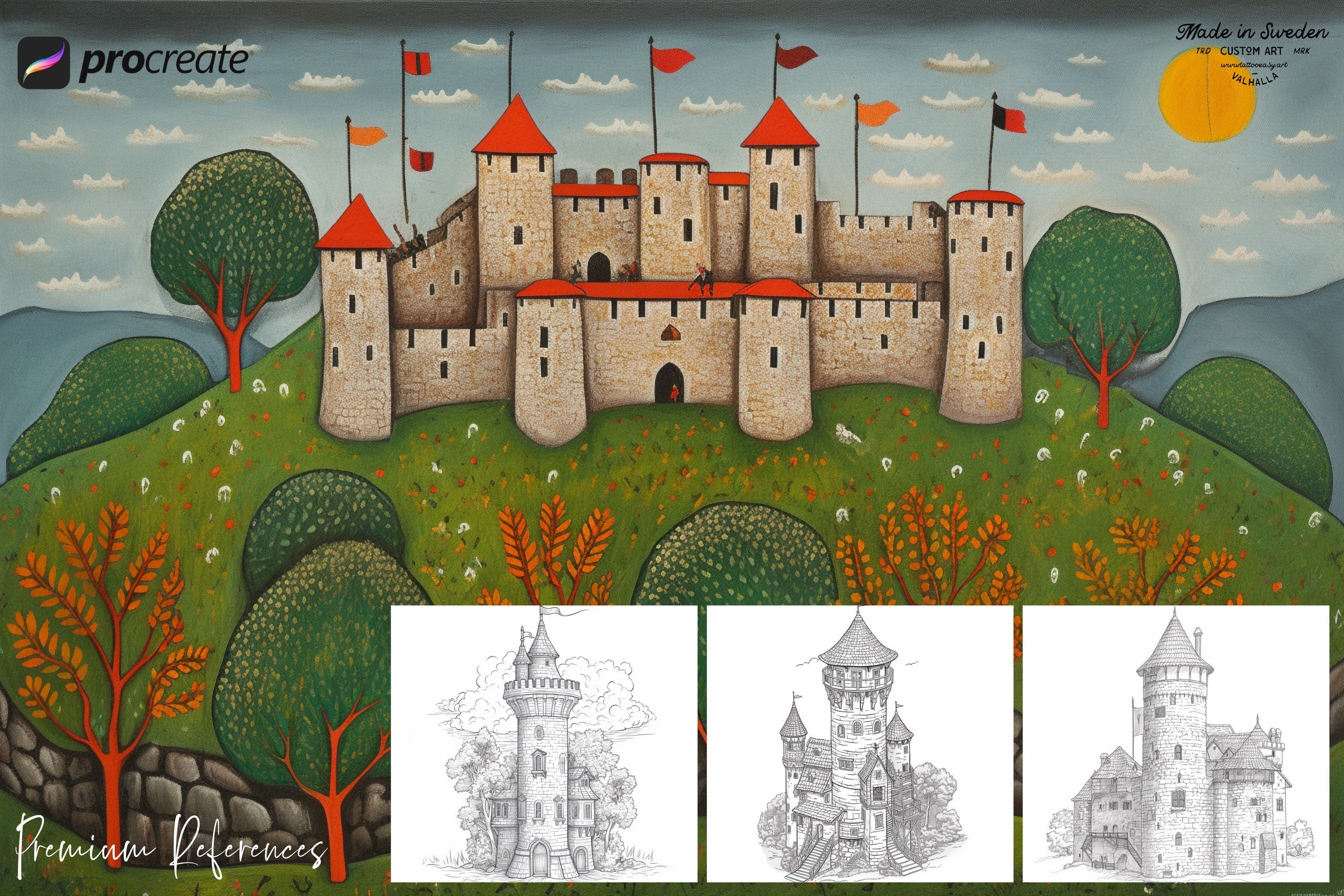 Procreate / Castle Design Kit - Etsy