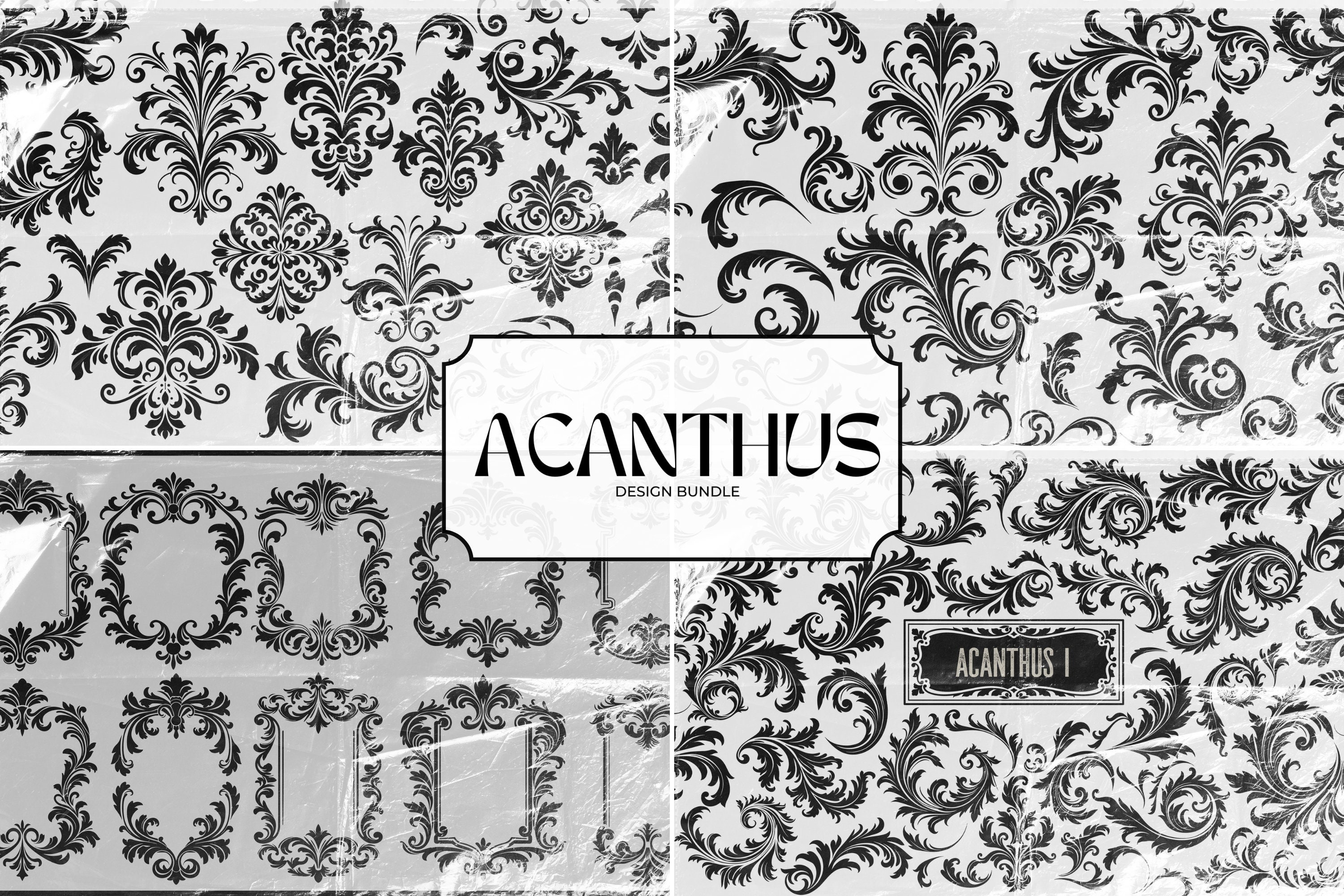 Acanthus Design Bundle, Vector / Custom Designs - Etsy