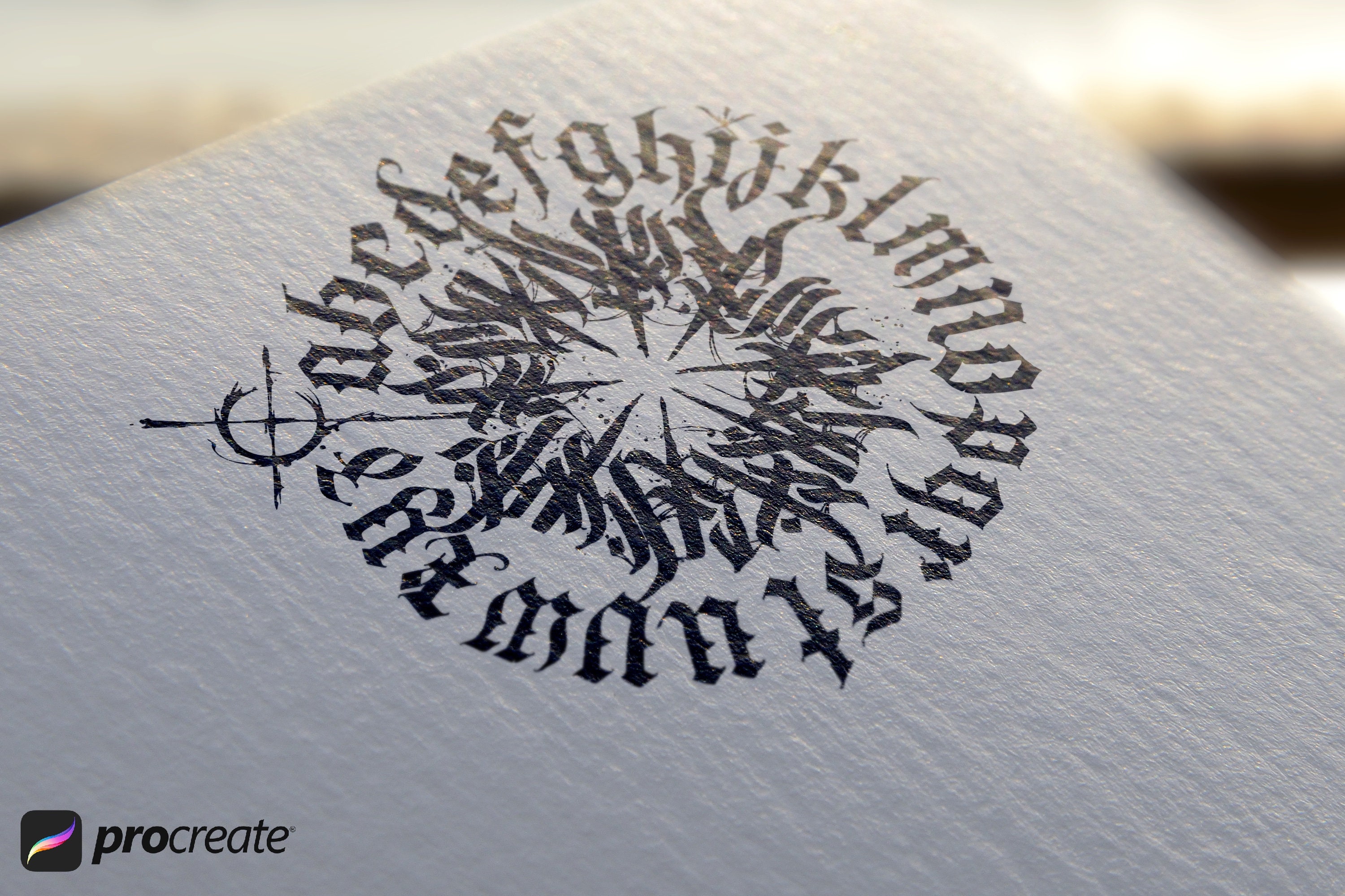 Procreate Goth Lettering Project / Midgard - Etsy