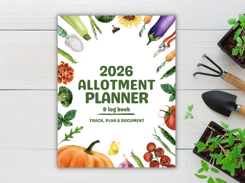 Allotment Planner 2026 | Dated Gardening Plot Organiser and Monthly ...