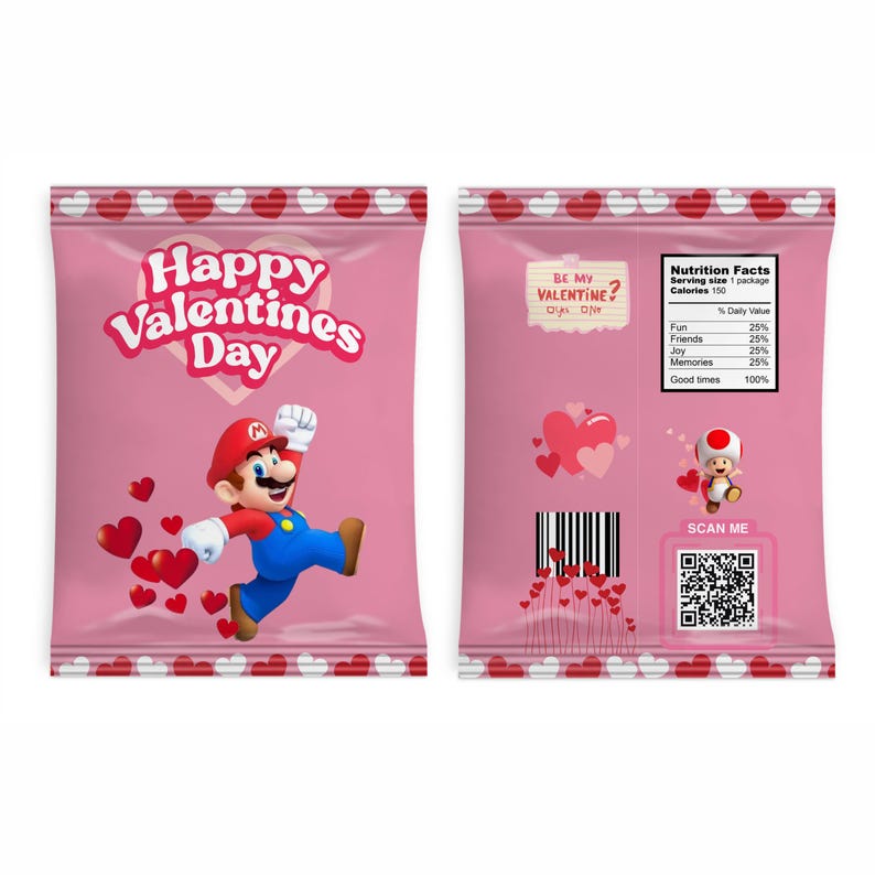 Valentine's Day Chips Super Mario - Etsy