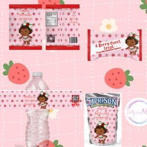 Strawberry Shortcake Birthday Bundle -chip Bag,rice Krispers, Capri Sun ...