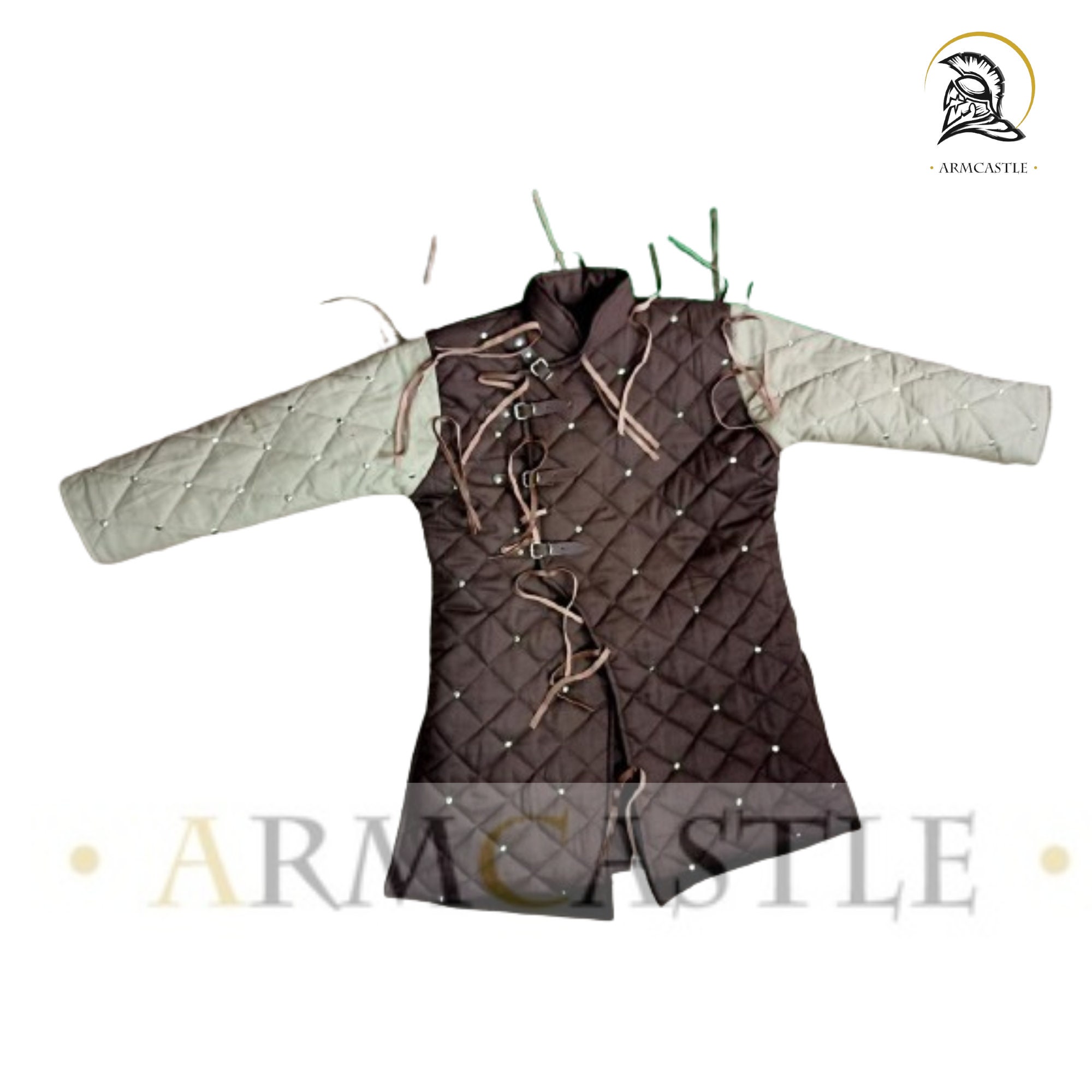 Medieval Witcher Gambeson Costume Crossed Quilted Thick Padded ...