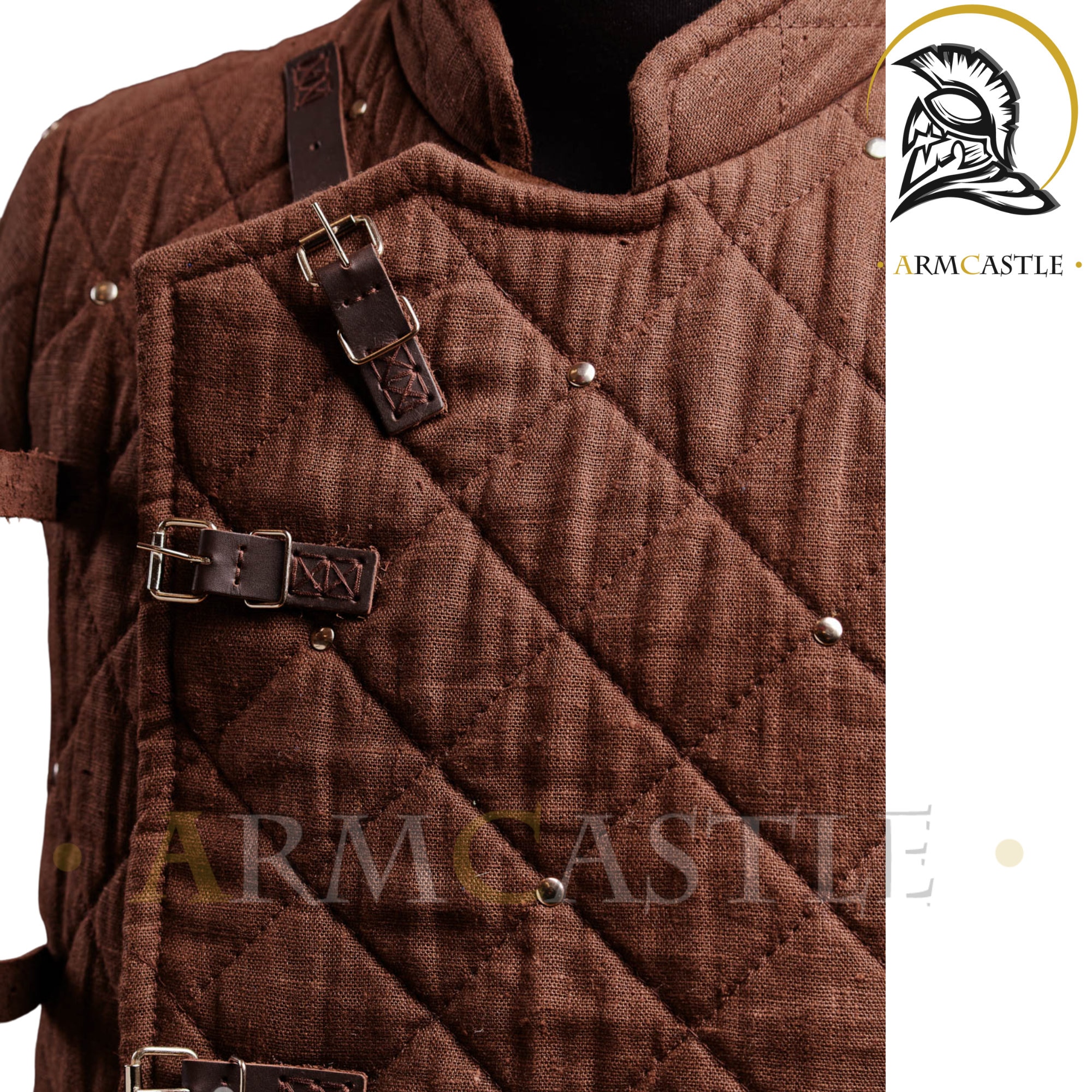 Medieval Viking Witcher Gambeson Crossed Quilted Costume Thick Padded ...