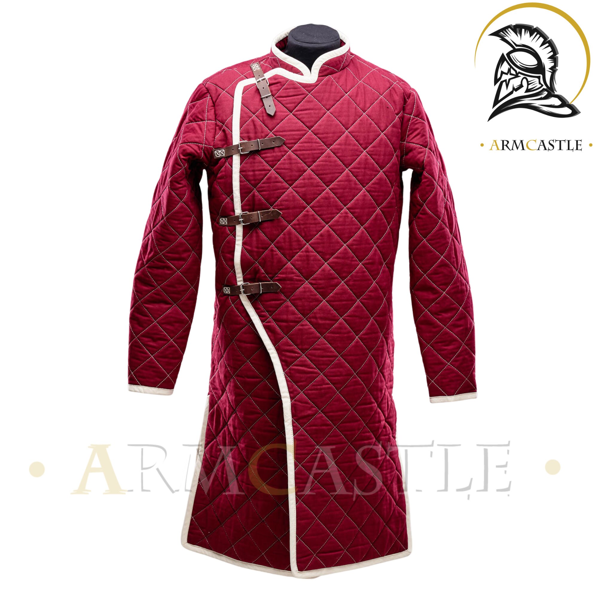 Medieval Viking Witcher Gambeson Crossed Quilted Costume Thick Padded ...