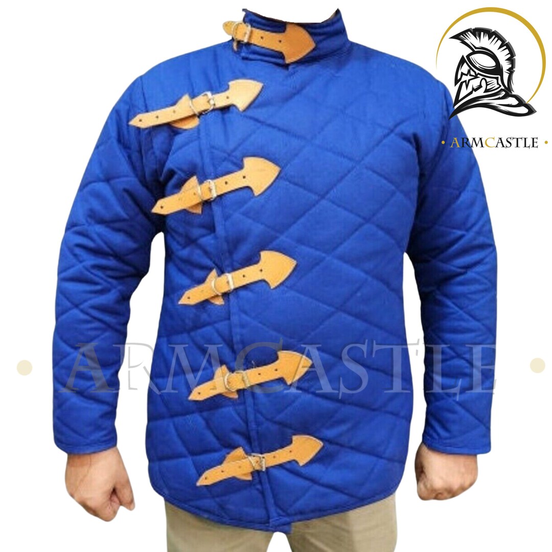 Medieval Viking Gambeson Cotton Fabric Padded Protective Armor Full ...