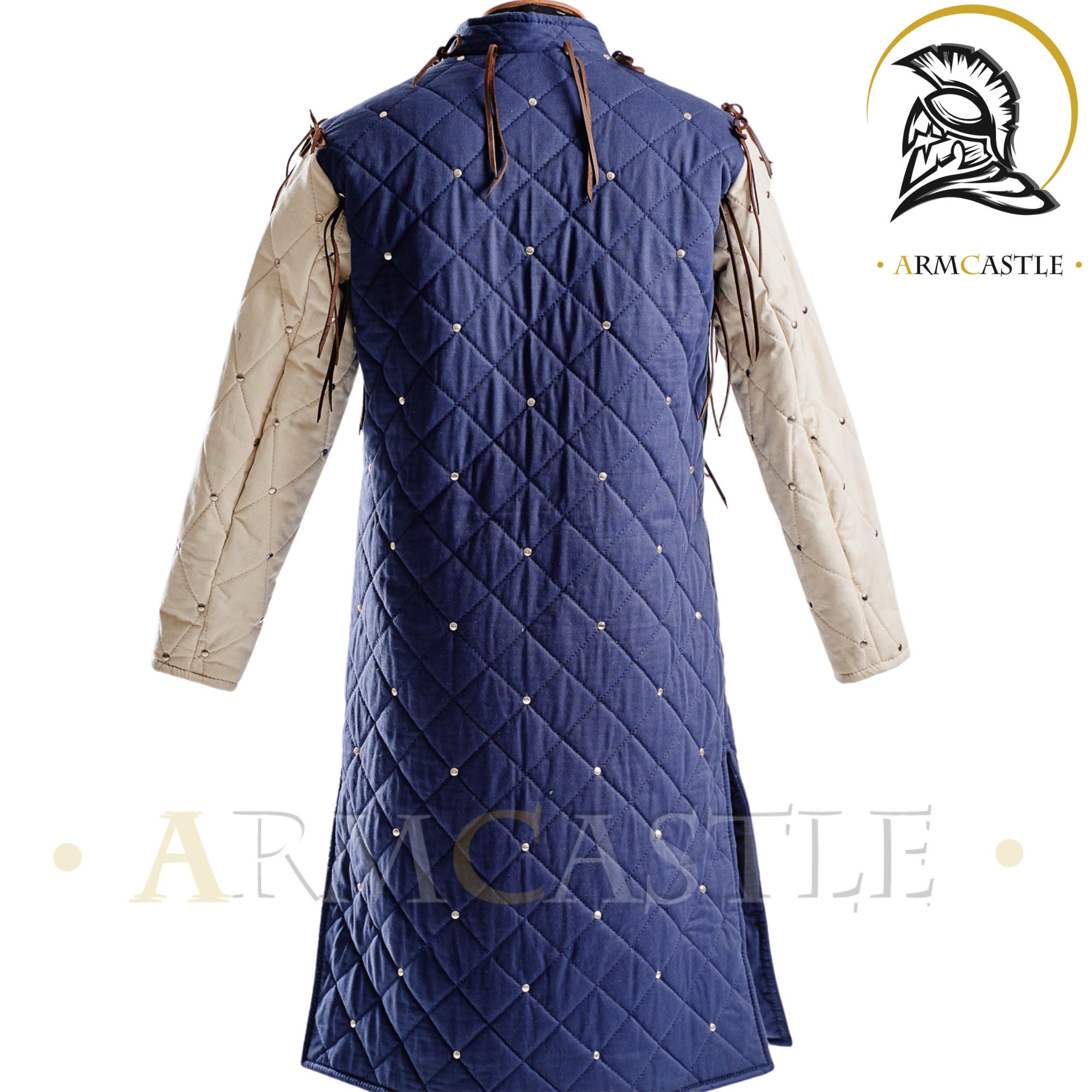 Medieval Witcher Gambeson Costume Crossed Quilted Thick Padded ...