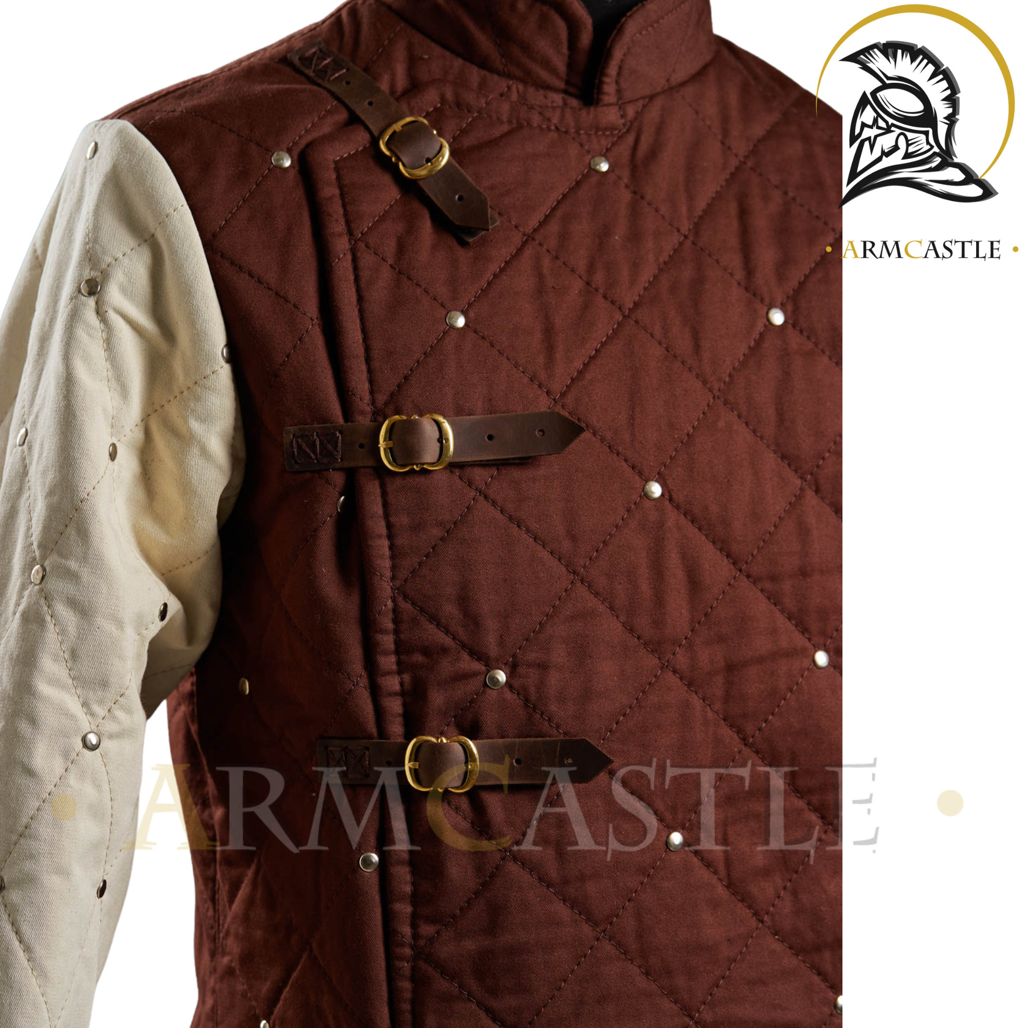 Medieval Viking Witcher Gambeson Crossed Quilted Costume Thick Padded ...