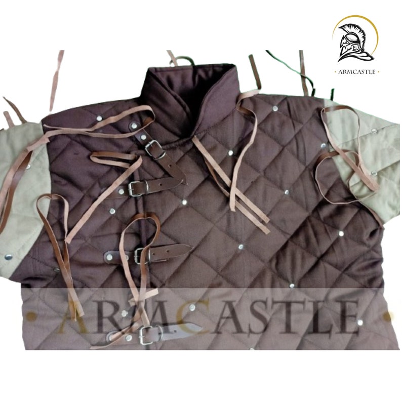 Medieval Witcher Gambeson Costume Crossed Quilted Thick Padded ...