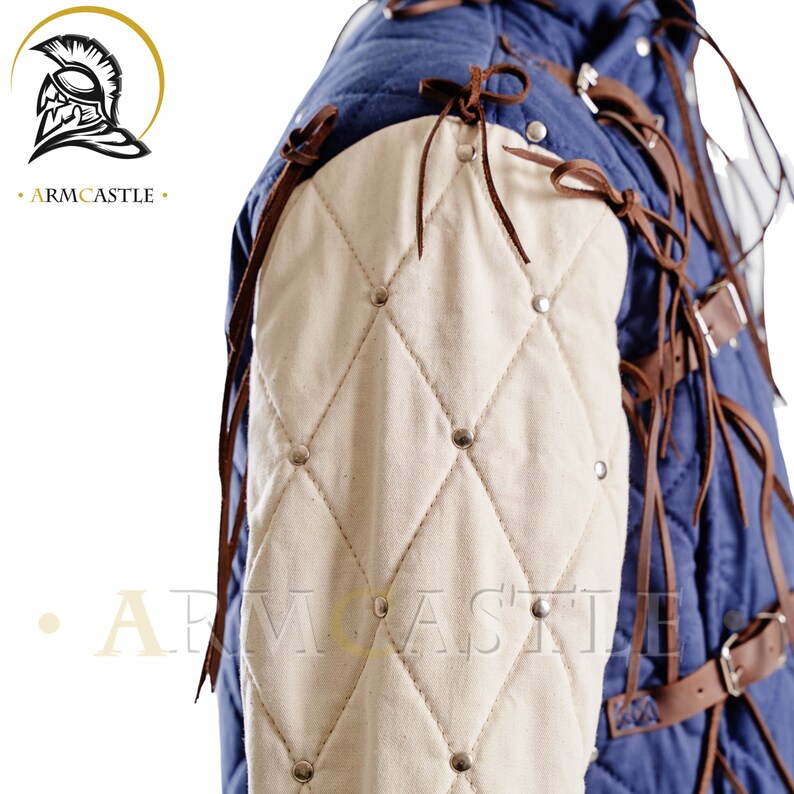 Medieval Witcher Gambeson Costume Crossed Quilted Thick Padded ...