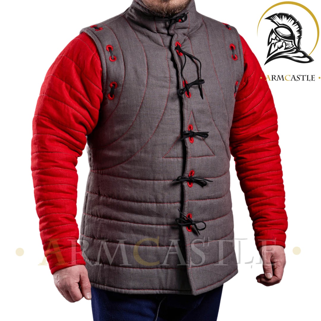 Medieval Viking Gambeson Padded Protective Jacket Cotton Fabric Armor ...