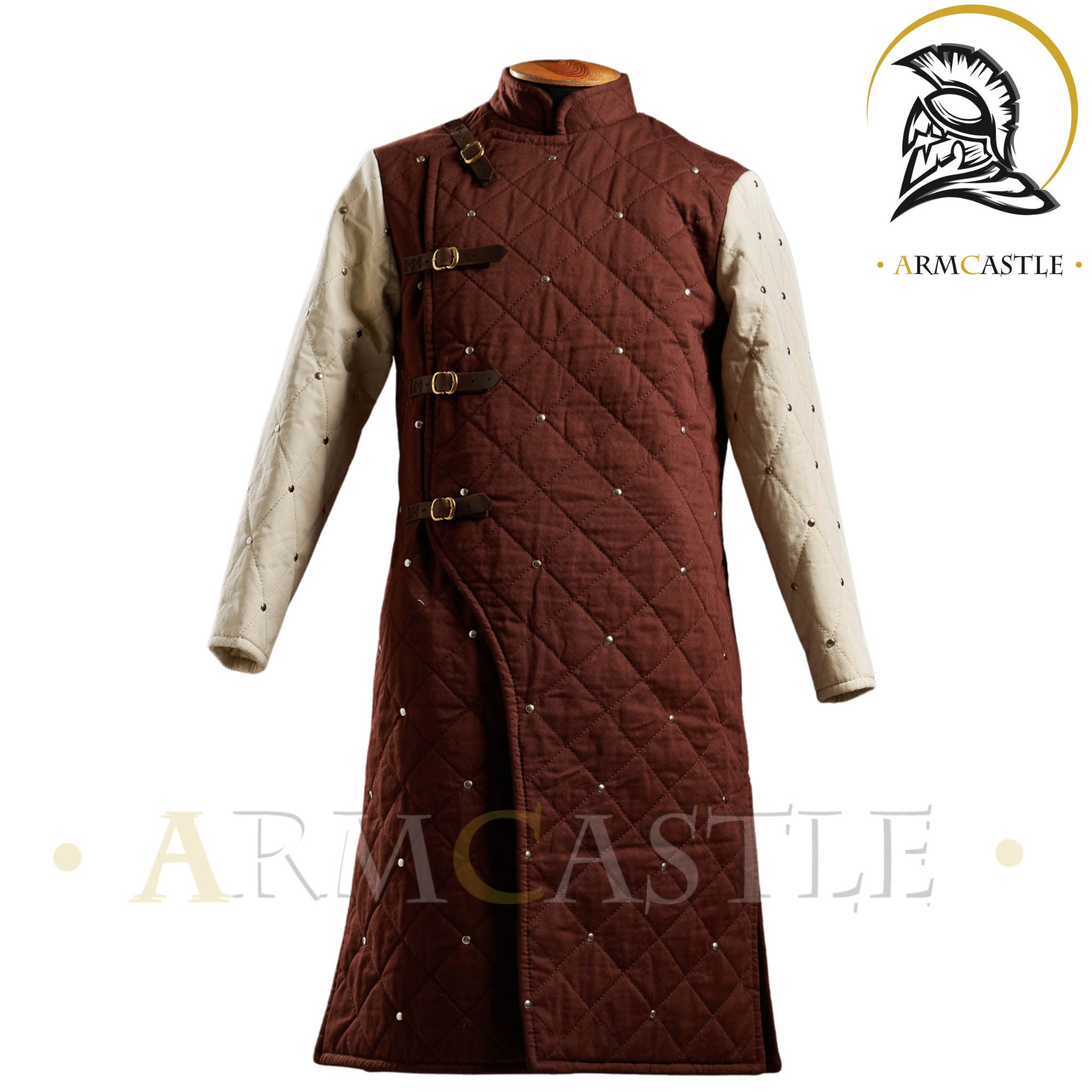 Medieval Viking Witcher Gambeson Crossed Quilted Costume Thick Padded ...