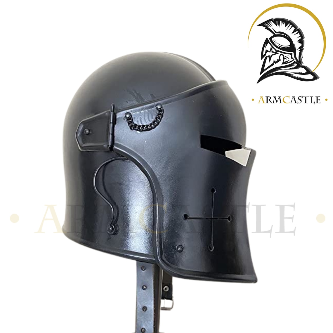 Medieval Barbute Warrior Helmet Black Finish Visored Barbute - Etsy