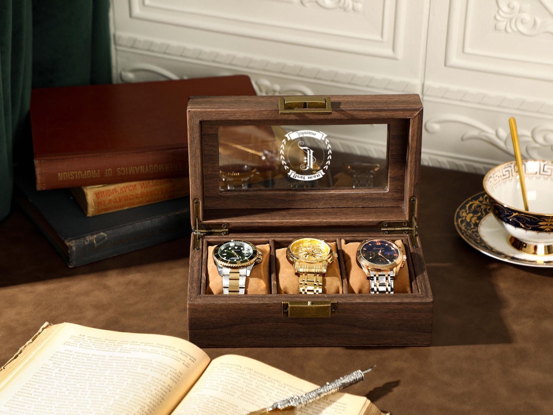Personalized Watch Case for 3 Watches, Groomsmen Proposal Gifts, Best ...