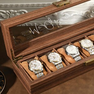 Personalized Brown Leather Watch Box, Groomsmen Proposal Gifts, Best ...