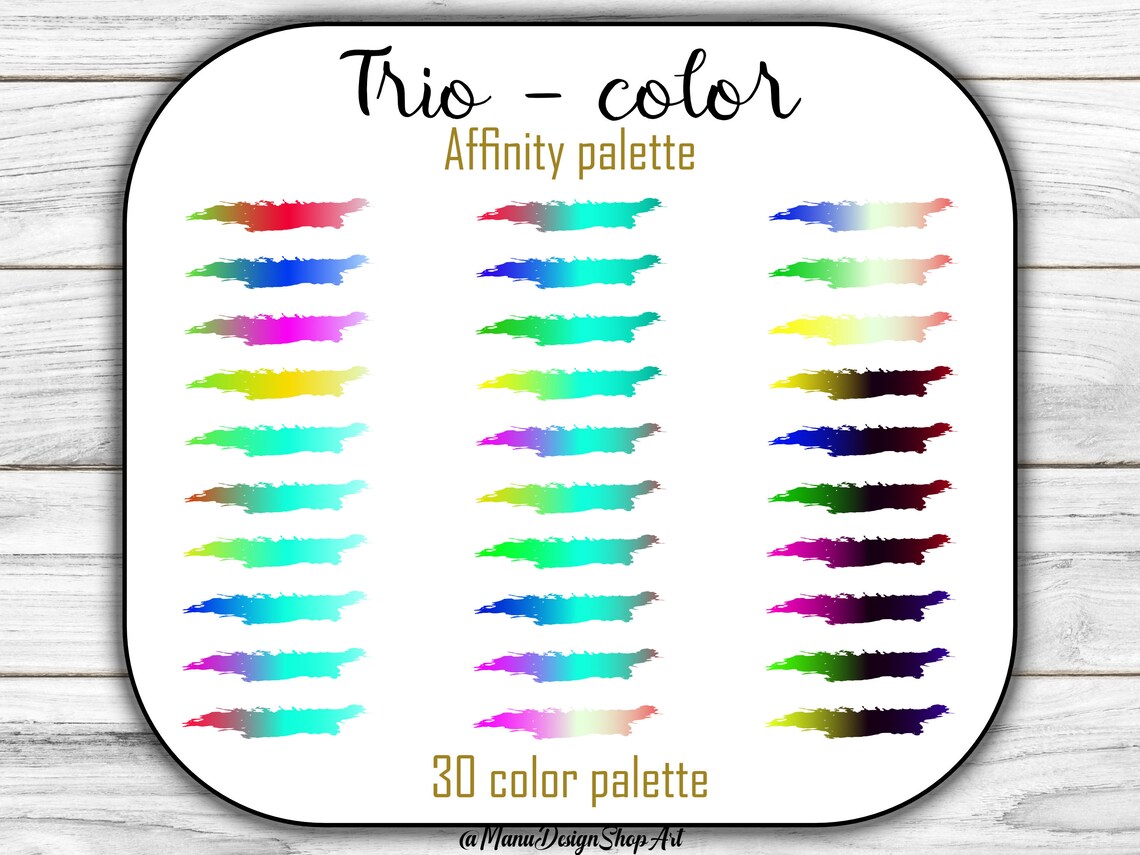Affinity Color Palette - Trio Color - Color Sample - Color Gradient 3 ...