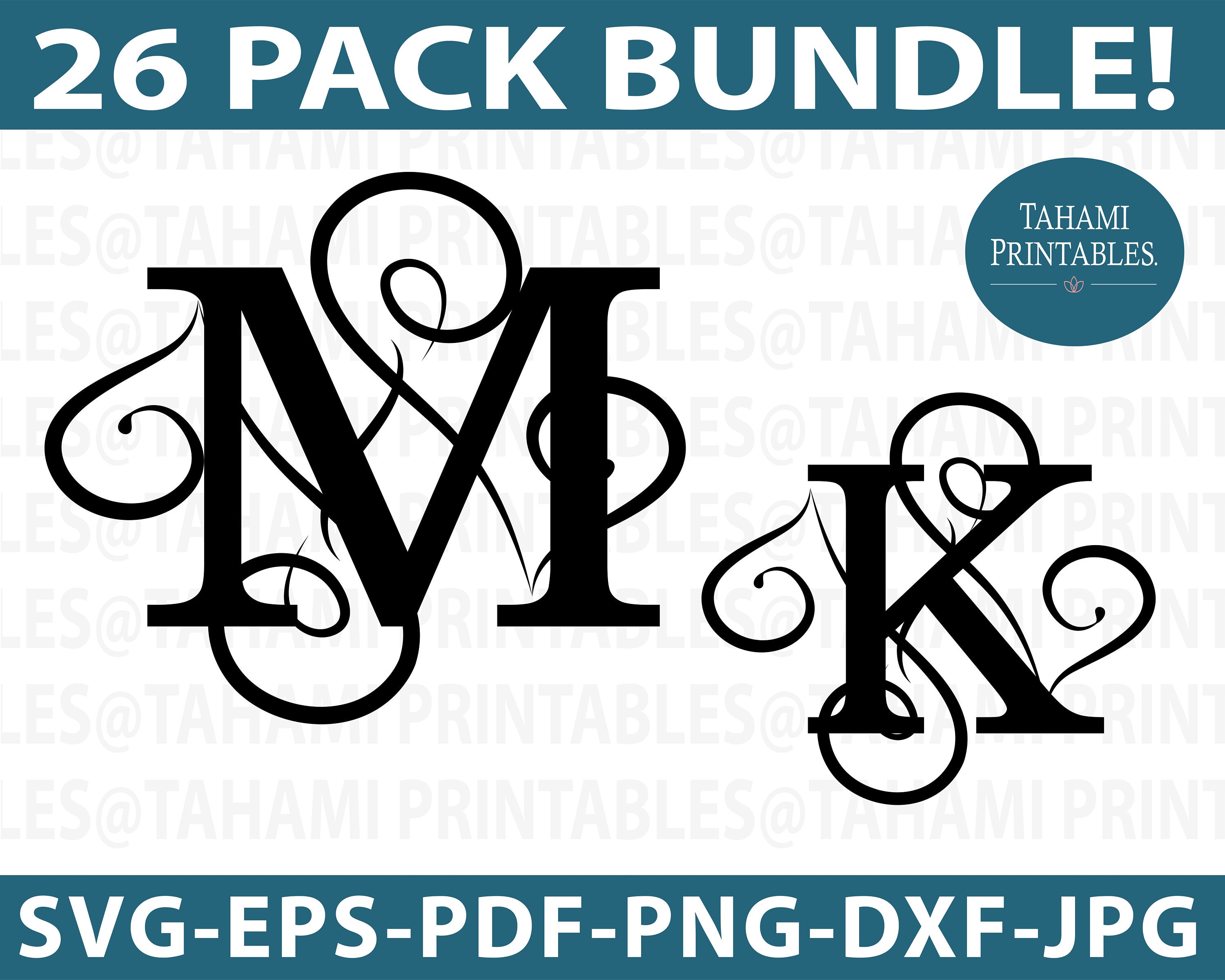 Fancy Letters Svg, Monogram Font Svg, Fancy Monogram Font, Monogram ...