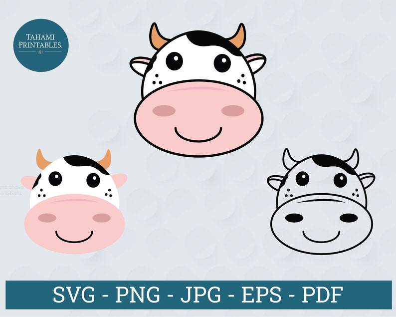 Cow Head Svg Baby Cow Svg Cute Cow Svg Cow Skull Svg Dairy - Etsy