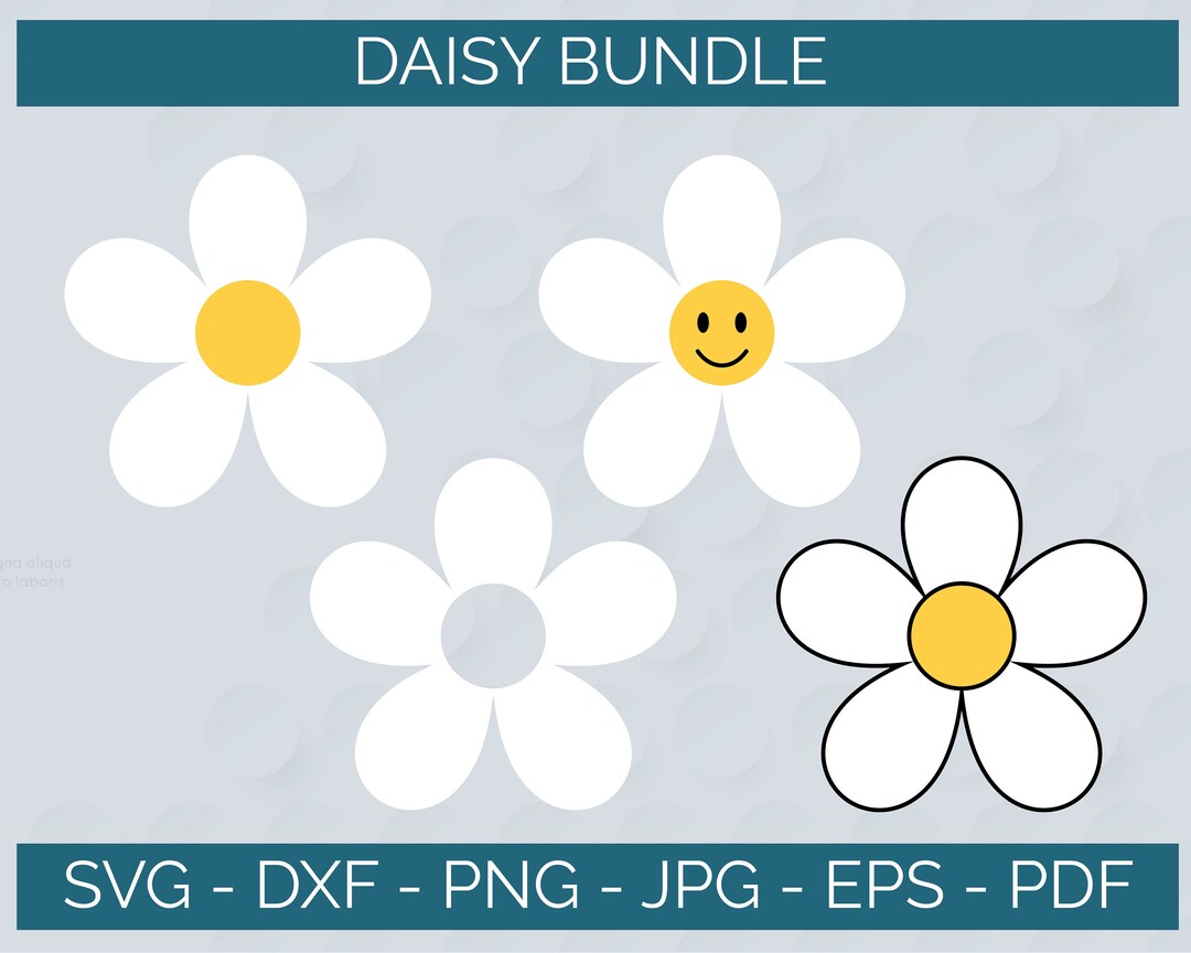 Daisy Svg, Daisy Flower Svg, Daisy Clipart, Layered Flower Svg, Retro ...