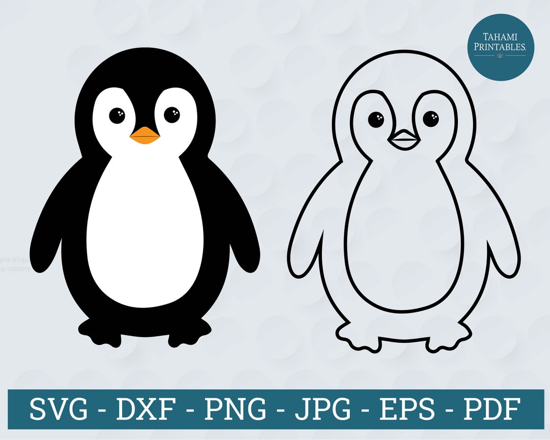 Penguin Svg, Penguin Svg Baby, Penguin Clipart, Penguin Outline Svg ...