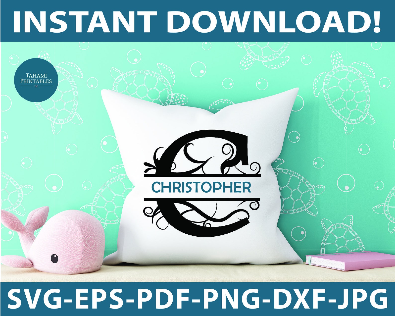 Split Monogram Svg Last Name Svg Monogram Name Svg Fancy - Etsy