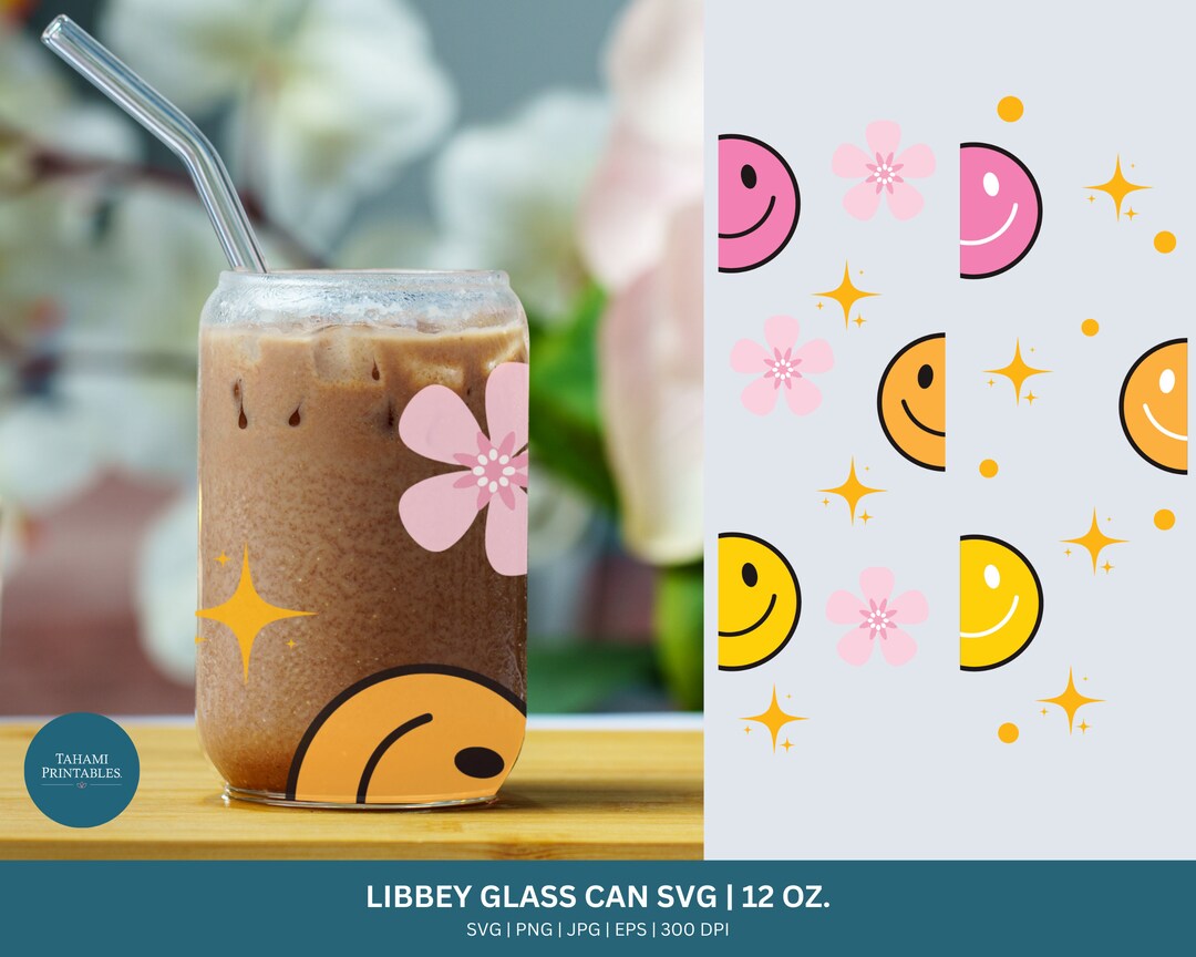 Libby Glass Can svg Libby Glass png Ice Coffee Glass Iced Coffee svg ...
