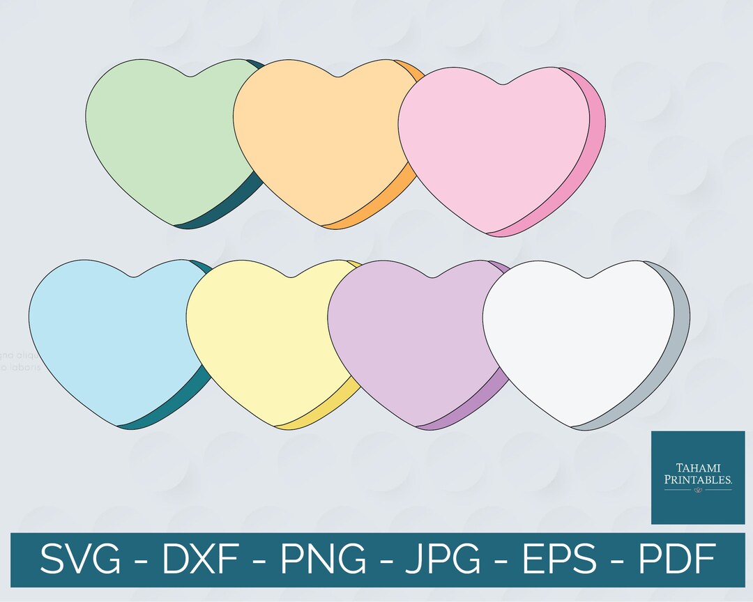 Candy Heart Svg Candy Hearts Svg Conversation Hearts Svg - Etsy UK