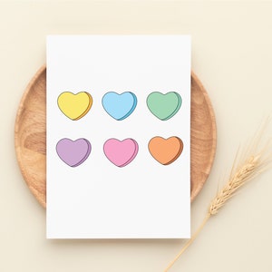 Candy Heart Svg, Candy Hearts Svg, Conversation Hearts Svg, Candy ...